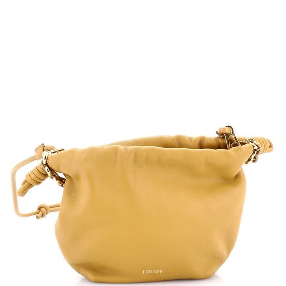 Loewe | Bags | Loewe Flamenco Knot Chain Purse Bag Leather Mini Neutral ...